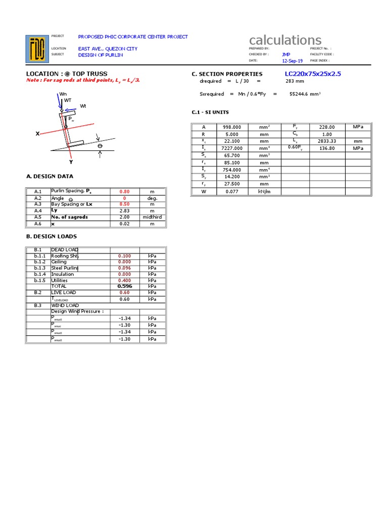 Purlin Design | PDF | Applied And Interdisciplinary Physics | Physics