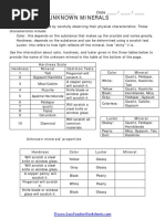 Rocks & Minerals - Unit Test (Answer Key) | PDF | Rock (Geology ...
