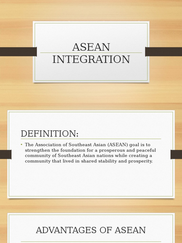 Asean Integration | PDF | Association Of Southeast Asian Nations ...
