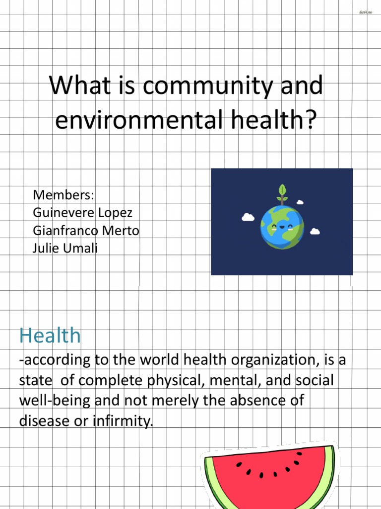 What is community and environmental health | PDF | Community | Natural ...