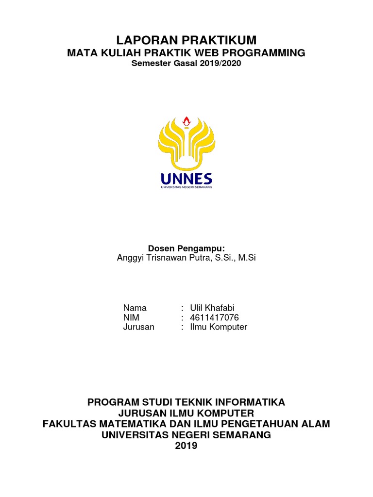 Laporan Praktikum HTML Sederhana | PDF | Karier & Perkembangan | Komputer