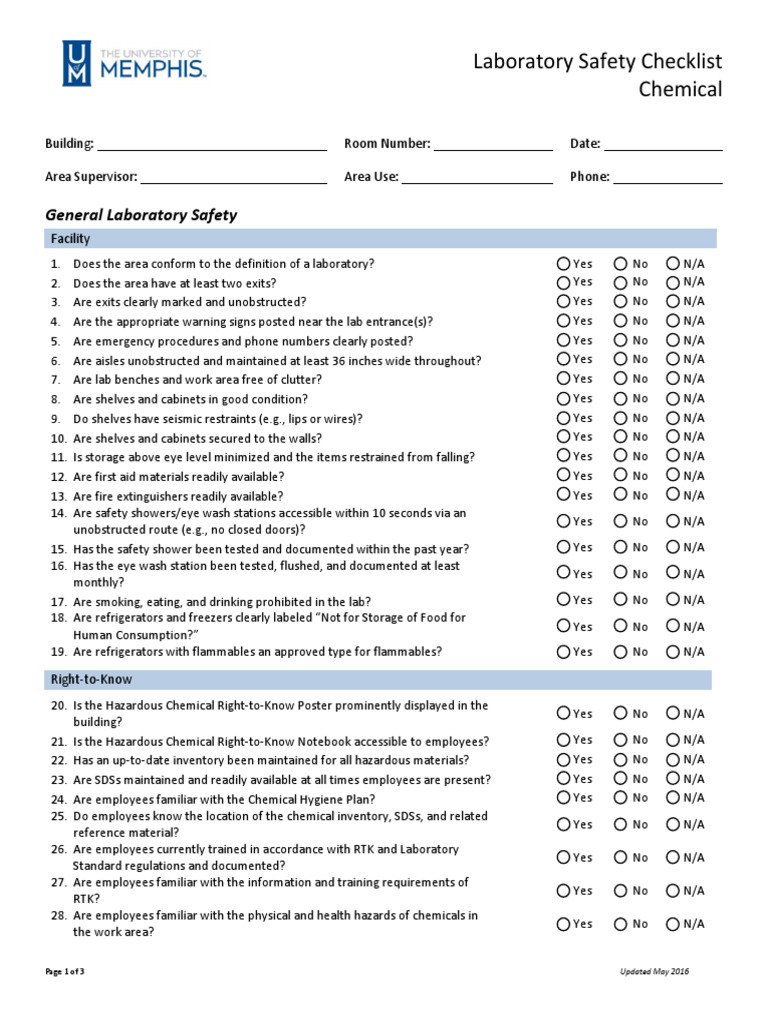A Comprehensive Checklist for Ensuring Laboratory Safety and Compliance ...