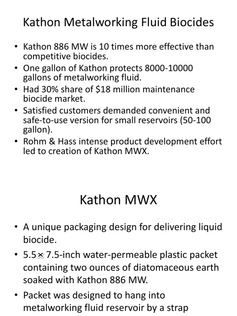 Kathon Metalworking Fluid Biocides | PDF | Materials | Chemical Substances