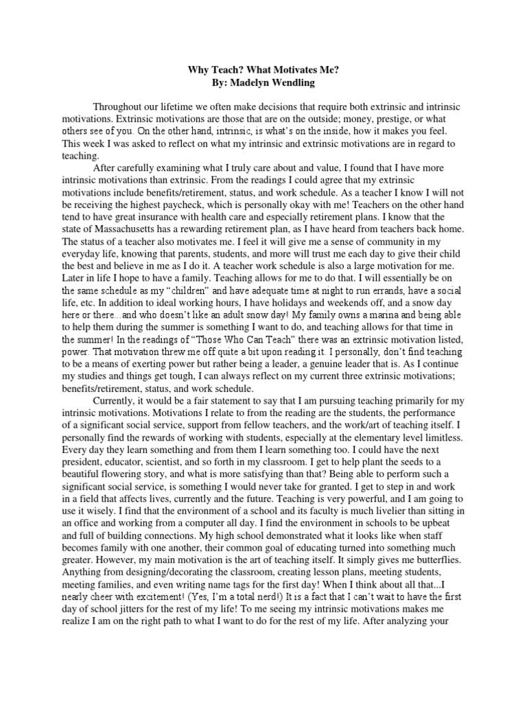 Why Teach | PDF | Motivation | Motivational