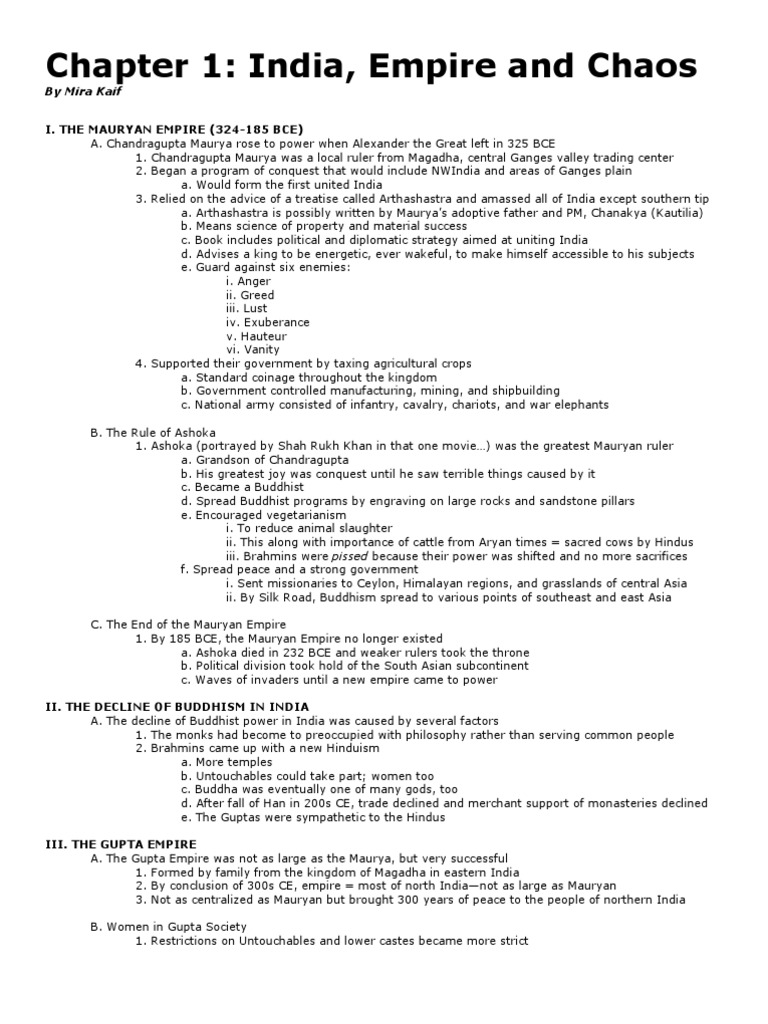 Maurya and Gupta Empires | PDF | Ashoka | Indian Religions