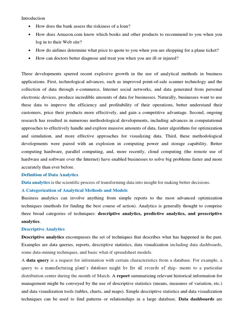 Data Analytics Notes | Download Free PDF | Predictive Analytics | Analytics