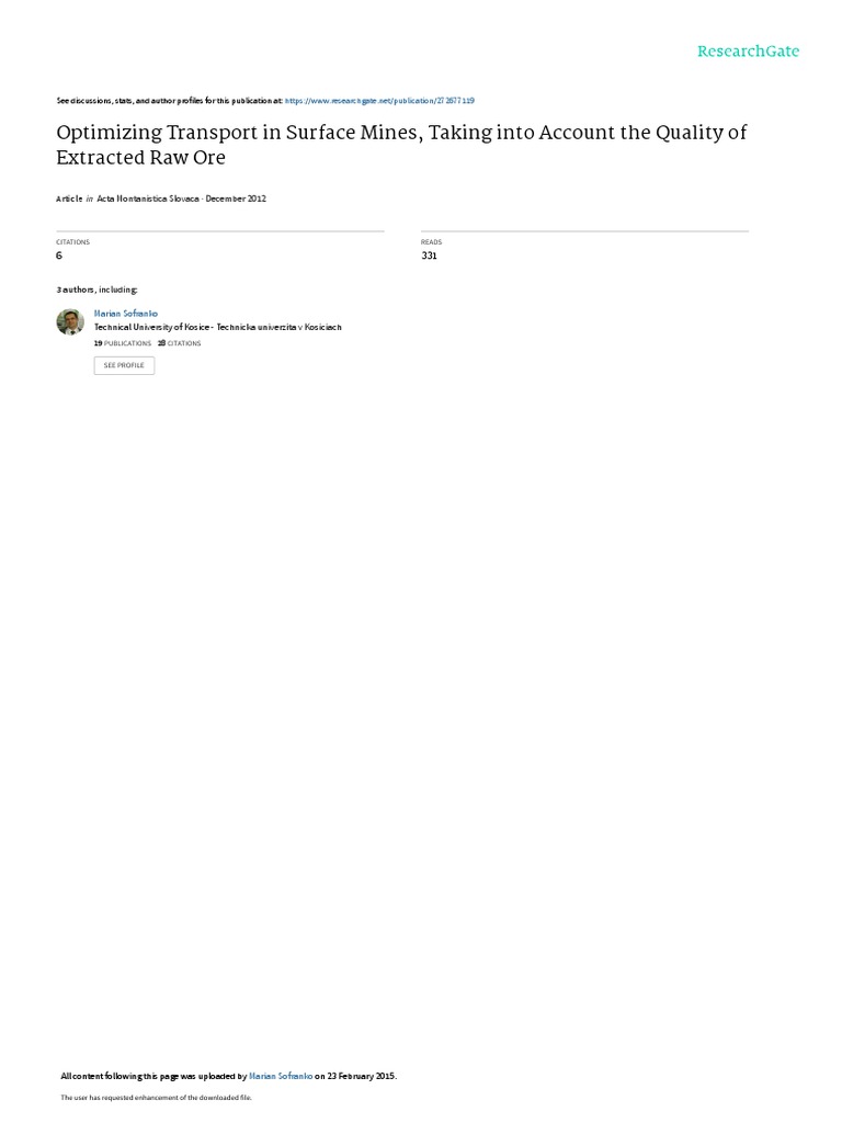 Articulo 7 | PDF | Mathematical Optimization | Mining