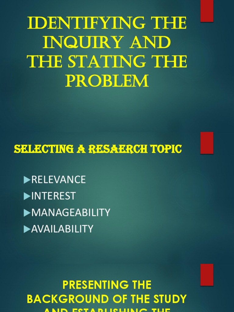 Establishing Research Gaps and Stating Problems | PDF | Hypothesis | Null Hypothesis