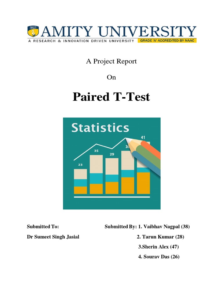 Paired T Test A Project Report On PDF Student s T Test Null