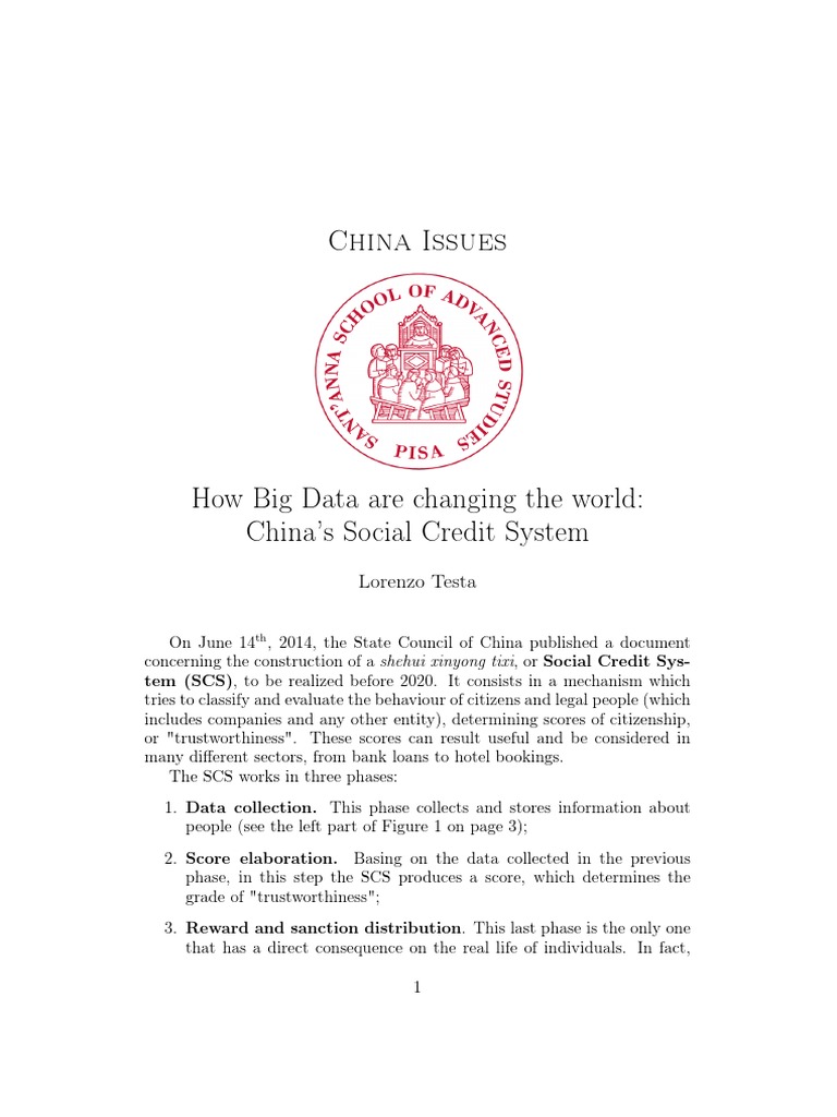 China Social Credit System | PDF | Economies | Business