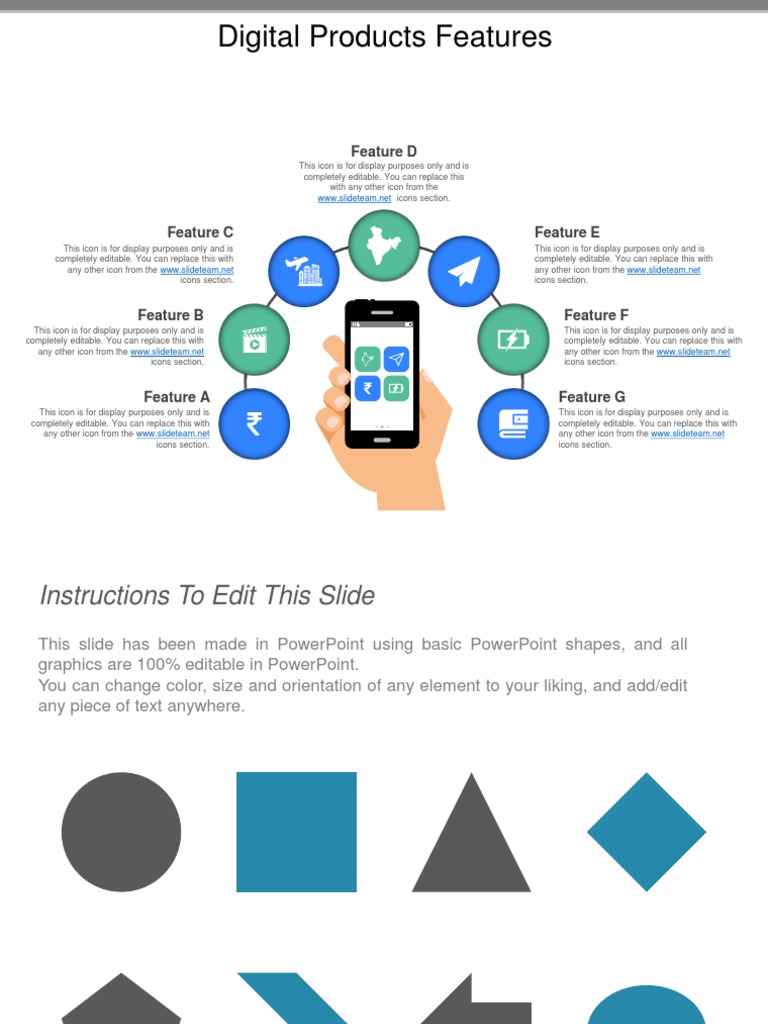 Product Features PowerPoint Template | PDF | Icon (Computing ...