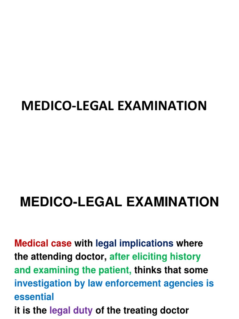 05 - Medicolegal Examination | PDF | Physical Examination | Physician