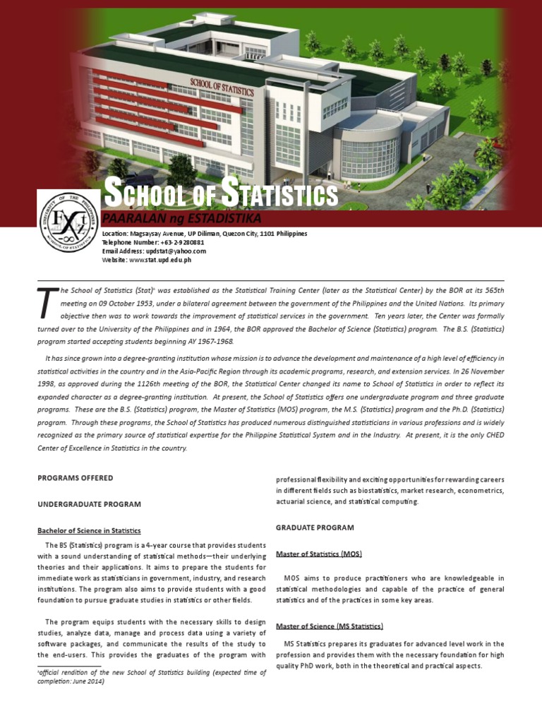 School of Statistics | PDF | Statistical Inference | Thesis