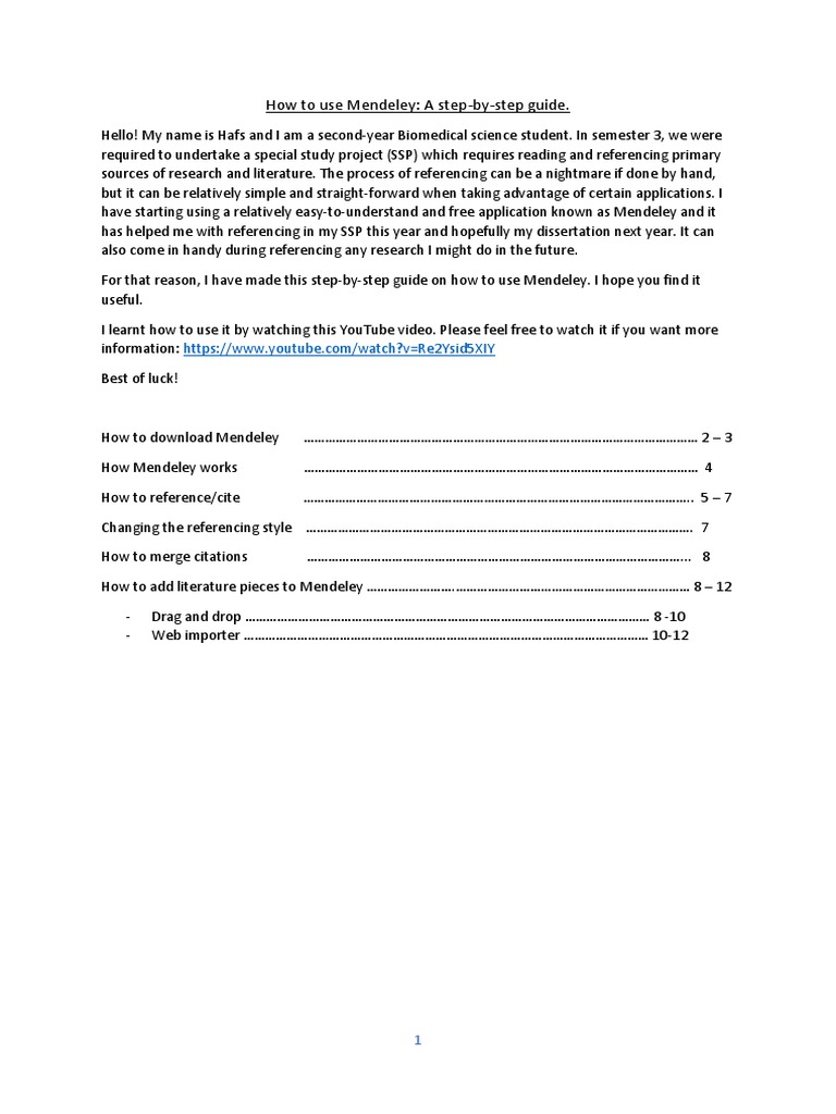Step-by-Step Guide to Mendeley Usage | PDF | Web Page | Software