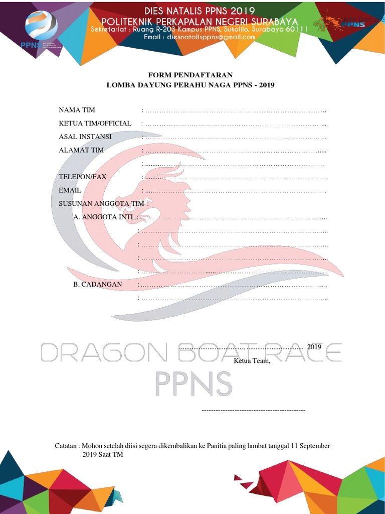 Contoh Form Pendaftaran | PDF