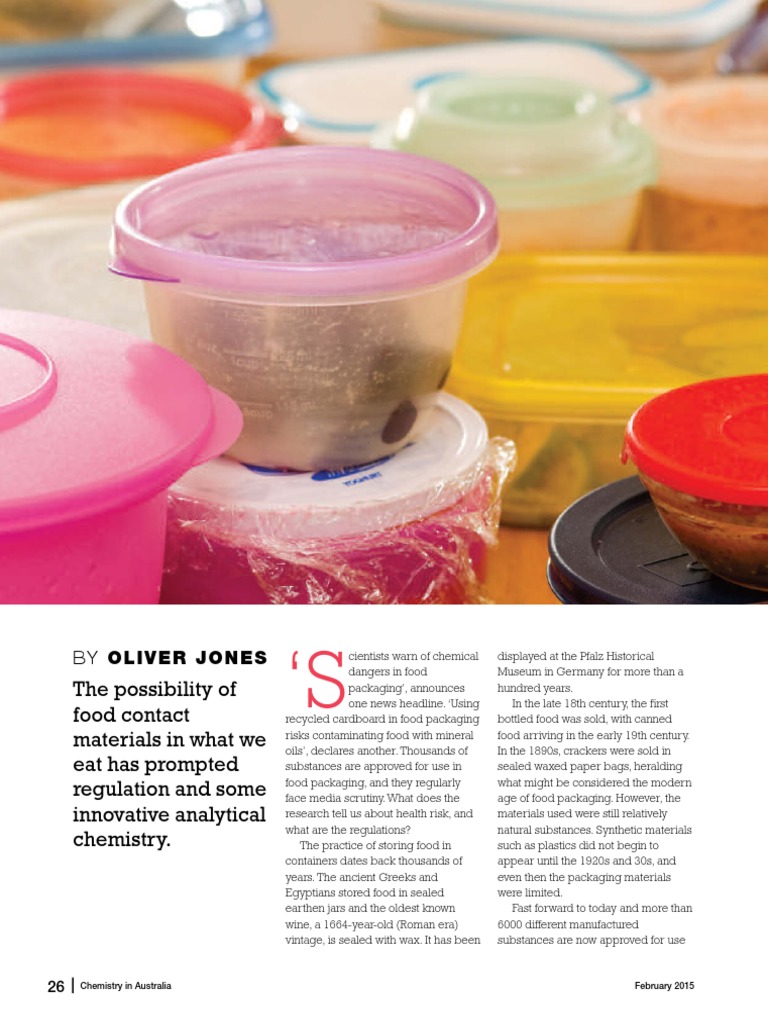 Chemical Migration From Food Packaging PDF | PDF | Polyvinyl Chloride ...