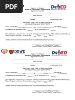 4PS DSWD Cert of Enrollment Form | PDF
