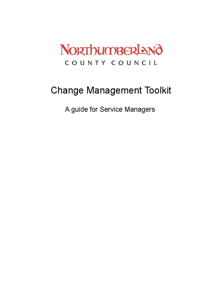 Change Management Toolkit: A Guide For Service Managers | PDF | Change ...