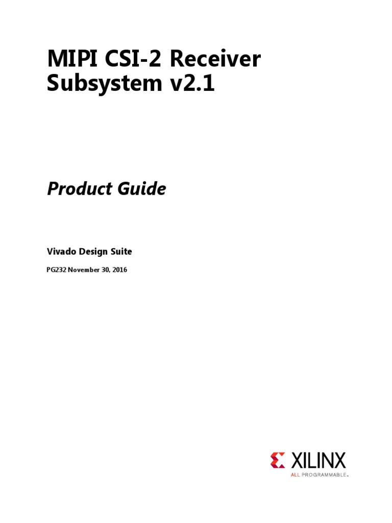 pg232 Mipi Csi2 RX | PDF | Error Detection And Correction | Input/Output