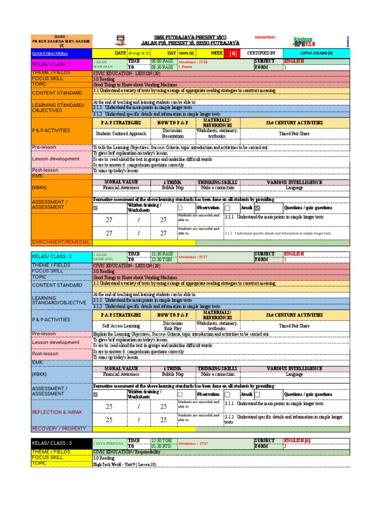 eRPH MINGGU 30 | PDF | Educational Technology | Worksheet