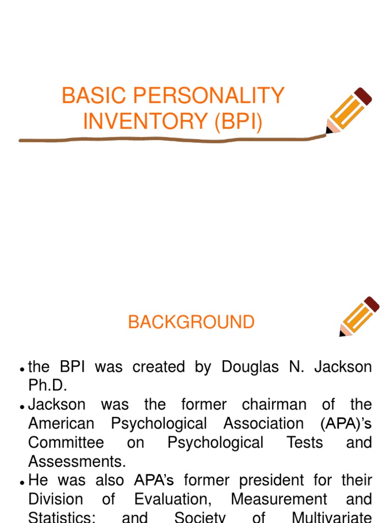 Basic Personality Inventory (Bpi) | PDF | Psychological Evaluation ...