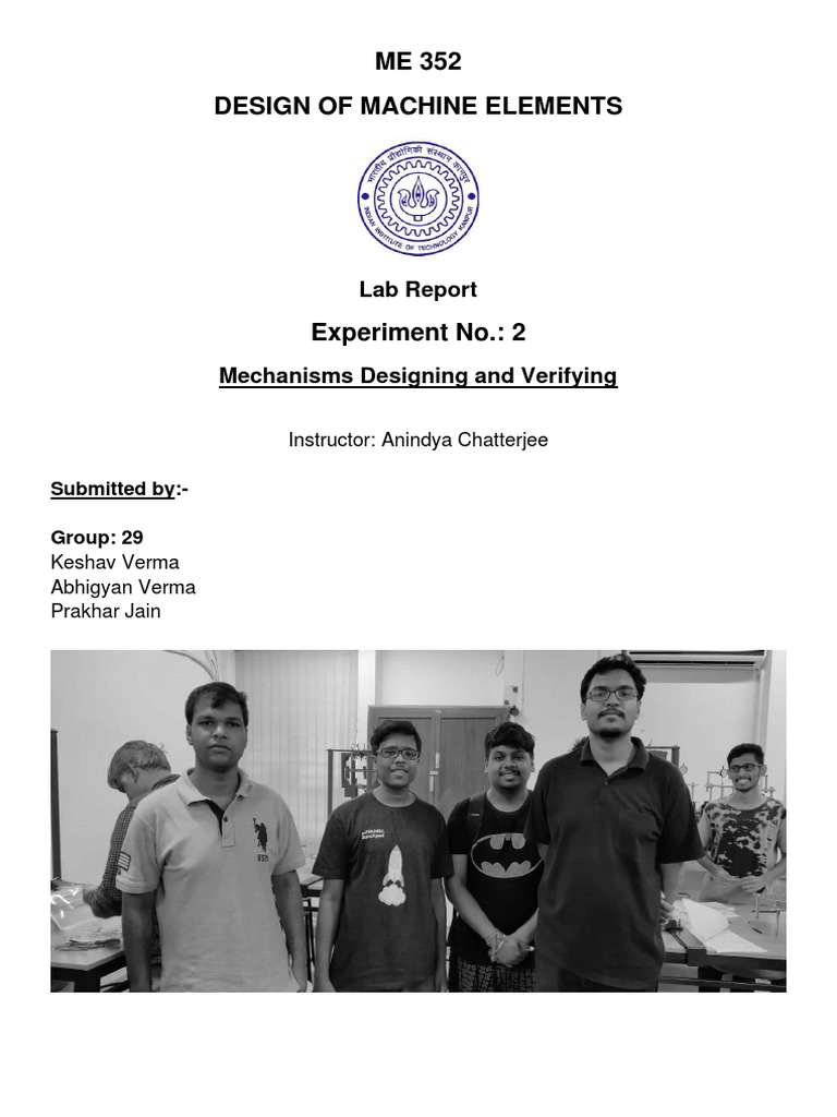 ME 352 Design of Machine Elements: Lab Report | PDF | Geometry | Space