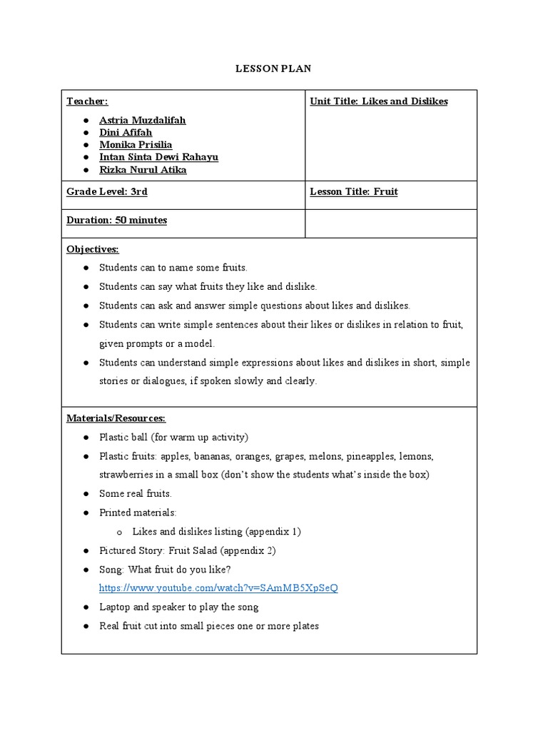 Hunter Model Lesson Plan | PDF