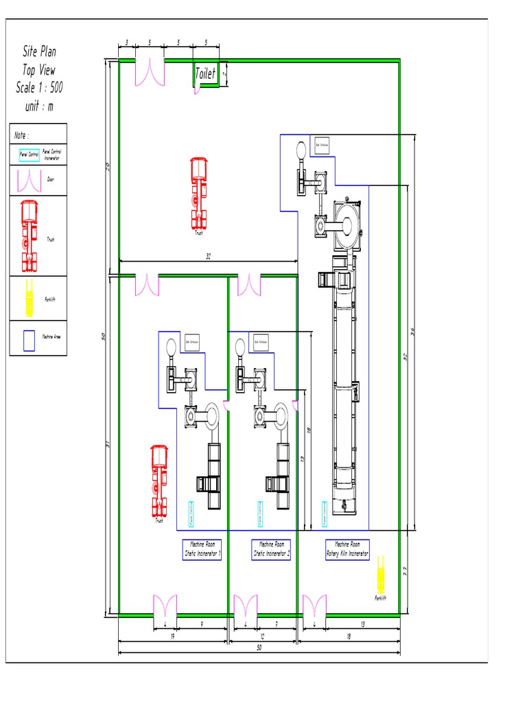 Incinerator Site Plan | Industrial Equipment | Industrial Processes