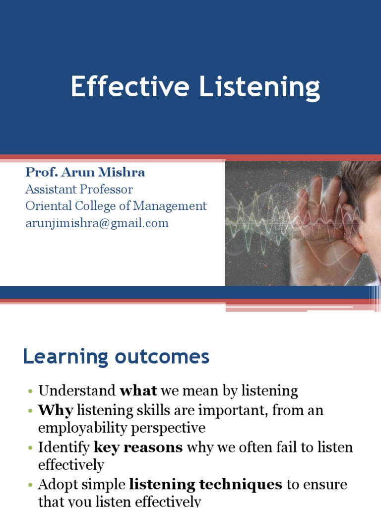 Mastering Effective Listening Skills | PDF