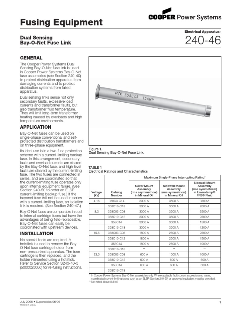 Fusible Dual Sensing Bayoneta PDF | PDF | Fuse (Electrical) | Electric ...
