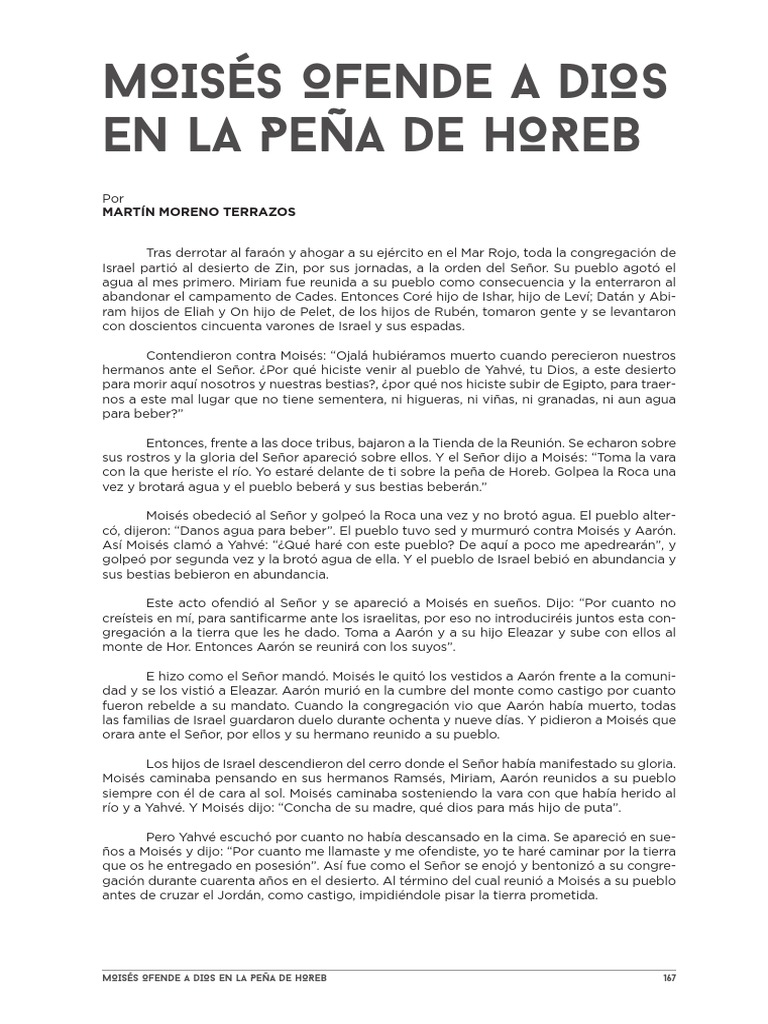 Moises y Su Ofensa A Dios | PDF | Aaron | Moisés
