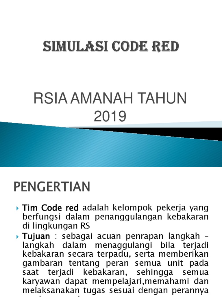 Presentasi Code Red | PDF