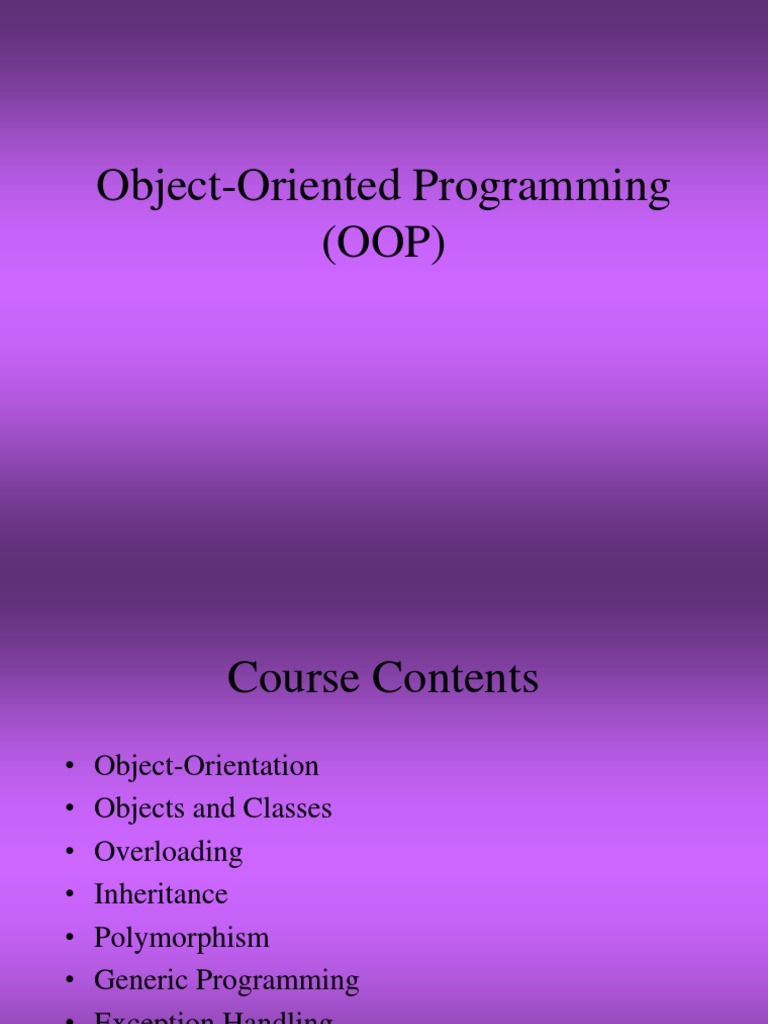 Object Oriented Programming Oop Pdf Constructor Object Oriented 9071