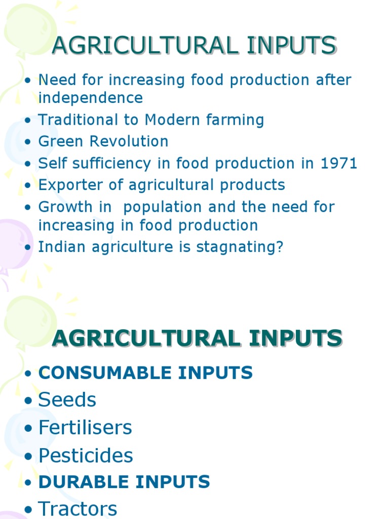 Agricultural Inputs | PDF | Fertilizer | Plant Nutrition