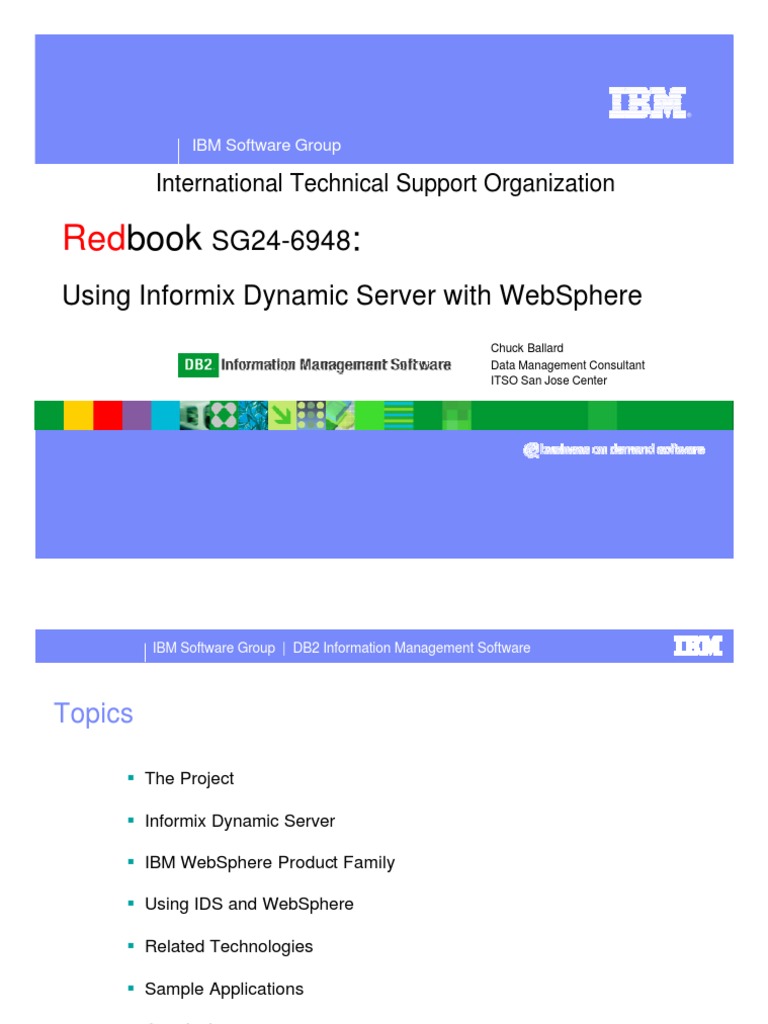 Book:: Sg24-6948 Using Informix Dynamic Server With Websphere | PDF | Web Service | Application ...