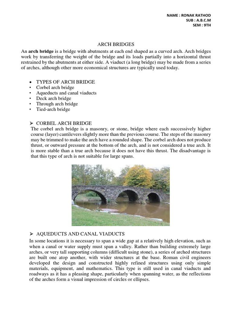 Arch Bridges | PDF | Structural Engineering | Civil Engineering