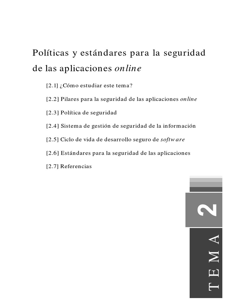 Tema 2 | PDF | La seguridad informática | Seguridad