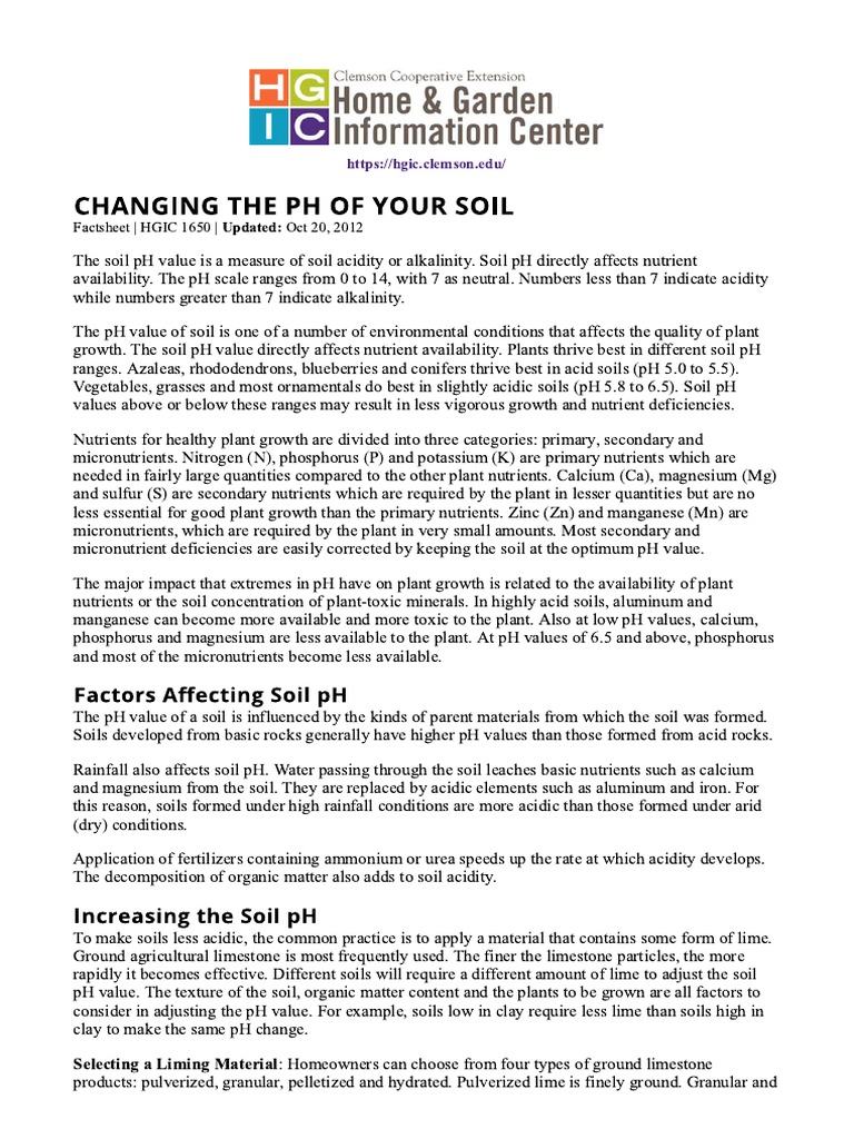 Adjusting Soil Acidity Through Liming: A Guide to Understanding Soil pH ...