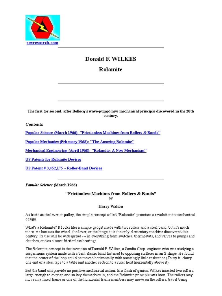 Rolamite Bearing | PDF | Deformation (Engineering) | Friction