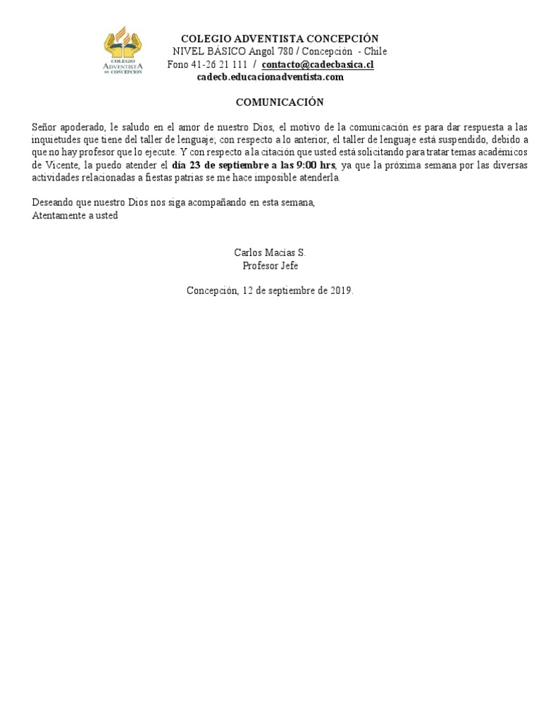 Comunicacion de Citacion de Apoderado | PDF