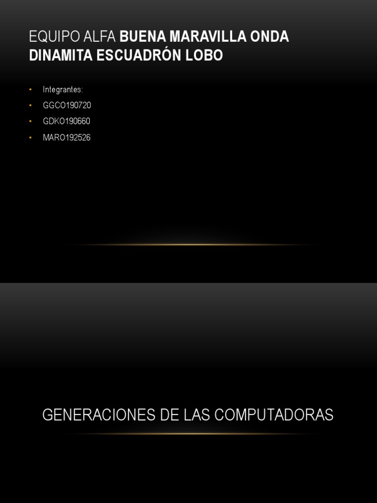 Equipo Alfa Buena Maravilla Onda Dinamita Escuadrón Lobo | PDF | Informática