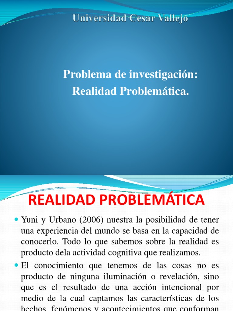 Realidad Problemática | PDF | Realidad | Empirismo