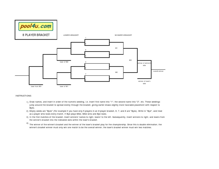 8-Team Double Elimination Bracket Guide | PDF | Sports Competitions ...