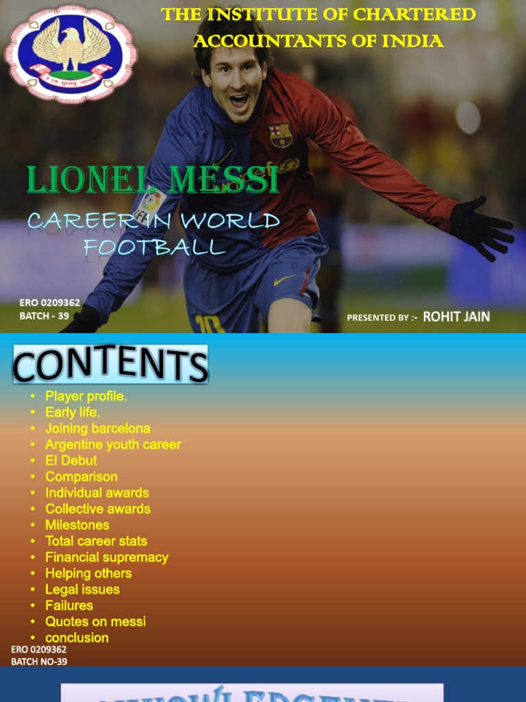 Lionel Messi PPT by Rohit Jain | PDF | La Liga | Fc Barcelona