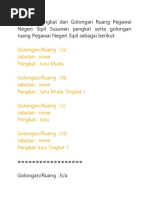 Urutan Pangkat Dan Golongan PNS Lengkap Dengan Rincian Gajinya | PDF