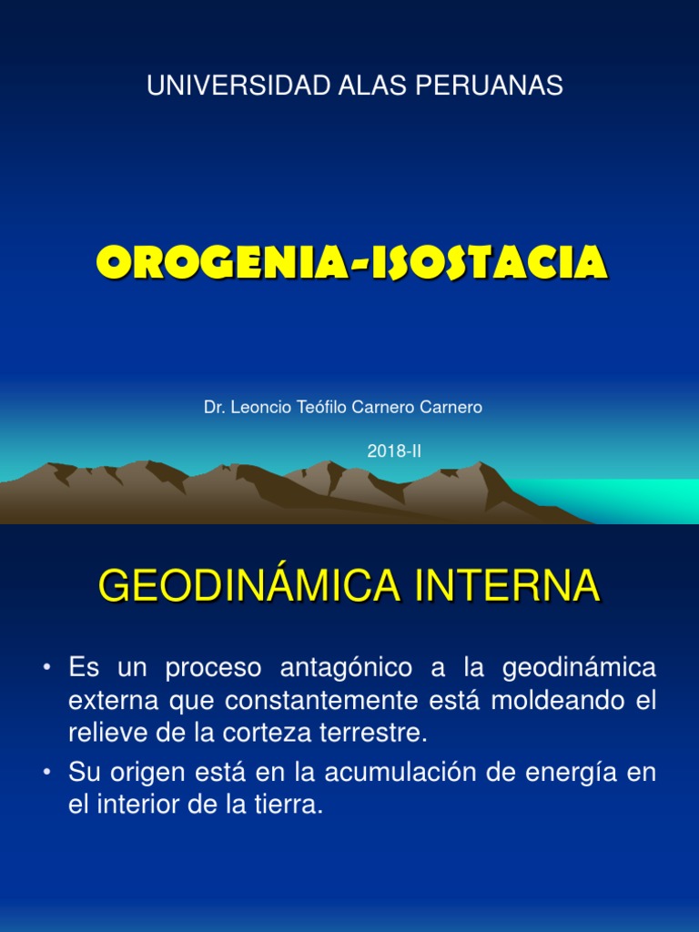 Geodinámica y Orogénesis | PDF | Montañas | Placas tectónicas