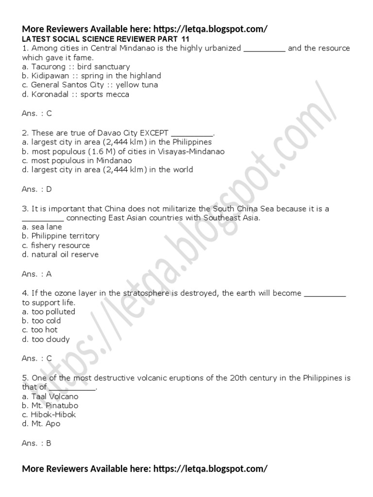 Latest Social Science Reviewer Part 11 | PDF | Psychology
