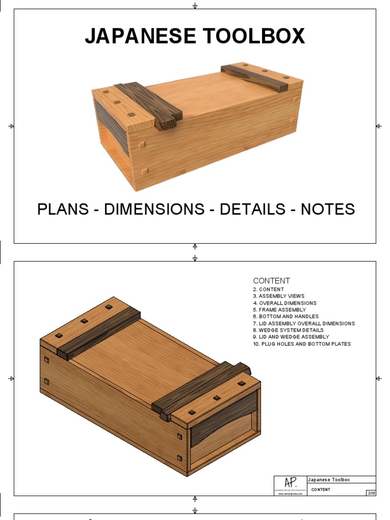 Japanese Toolbox Plans and Dimensions | PDF | Tools | Manufactured Goods