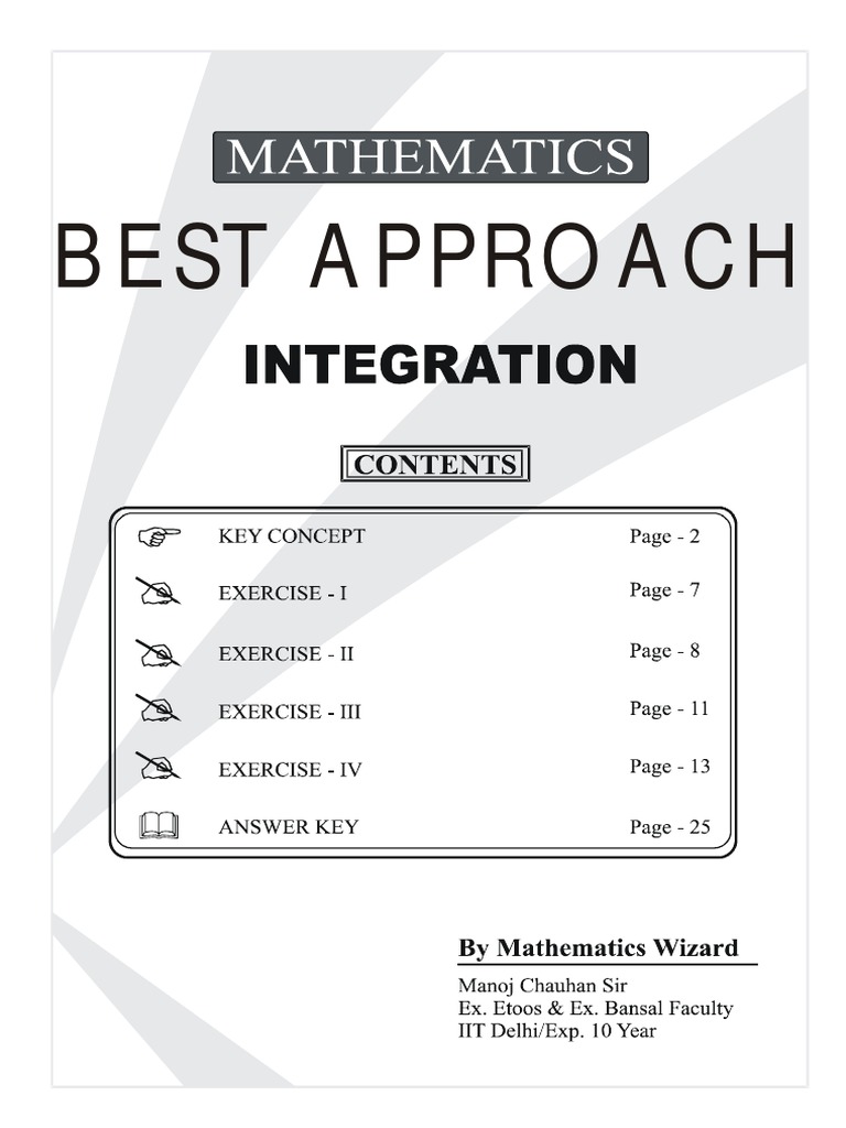 Sheet - Integration by MC Sir | PDF | Monotonic Function ...