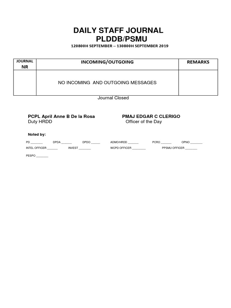 JOurnal For E-Mail | PDF